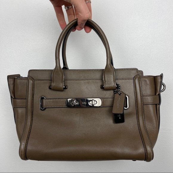 Coach | Bags | Coach Swagger Carryall 27 Olive Satchel Bag | Poshmark